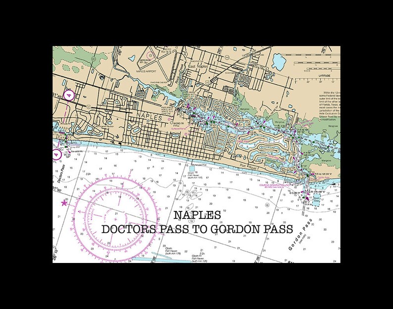 Naples Map of Florida Round or Square Coasters Fisherman - Etsy