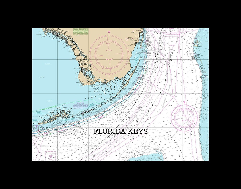 Key Largo, Map of Florida, Round or Square Coasters, Fisherman Gift ...