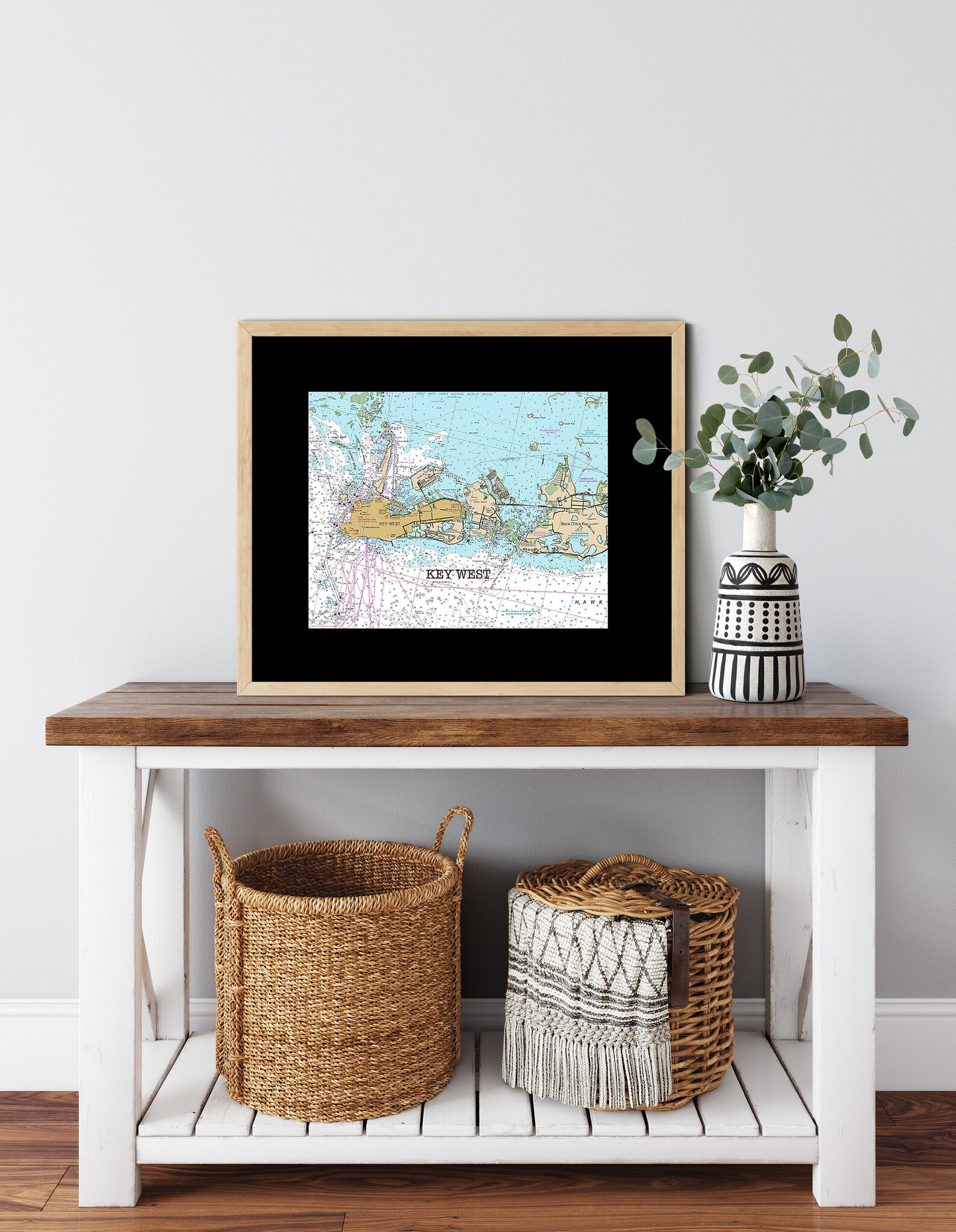 Key Largo, Map of Florida, Round or Square Coasters, Fisherman Gift ...