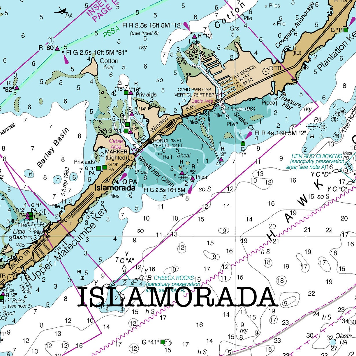 Key Largo Round Or Square Coasters Beach coaster Map Of | Etsy