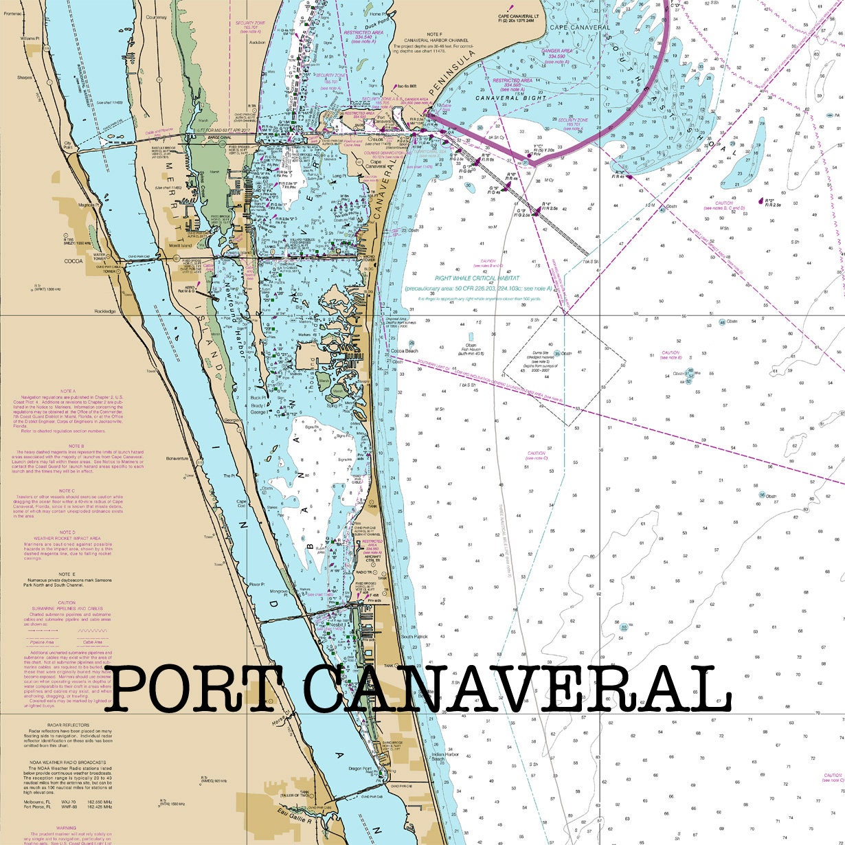 Port Canaveral, Map of Florida, Round or Square Coasters, Fisherman ...