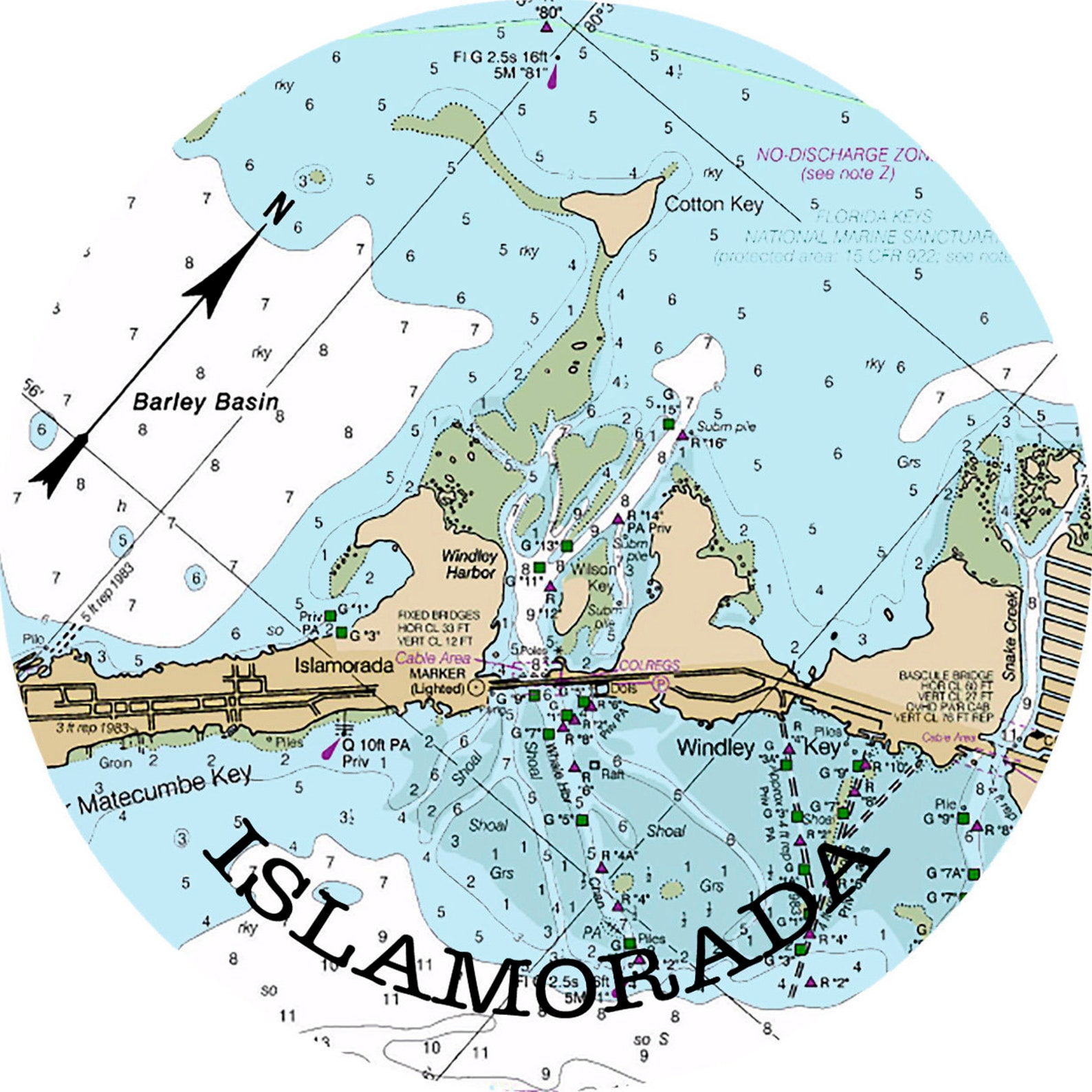 Islamorada Florida Keys, Round or Square Coasters, Map of Florida ...