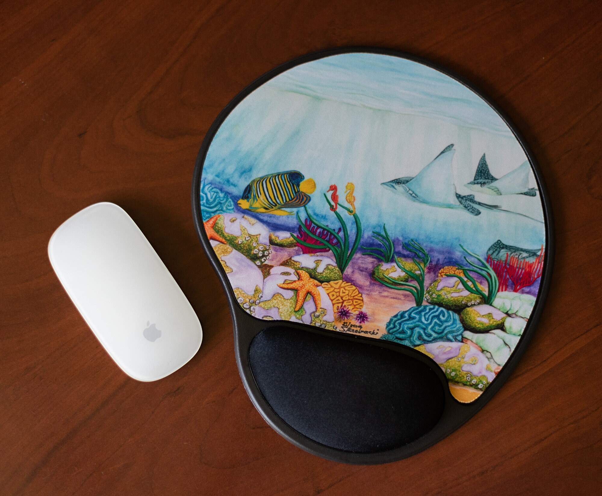 Underwater Prints, Round or Square Coasters, Mouse Pad With Wrist Rest ...