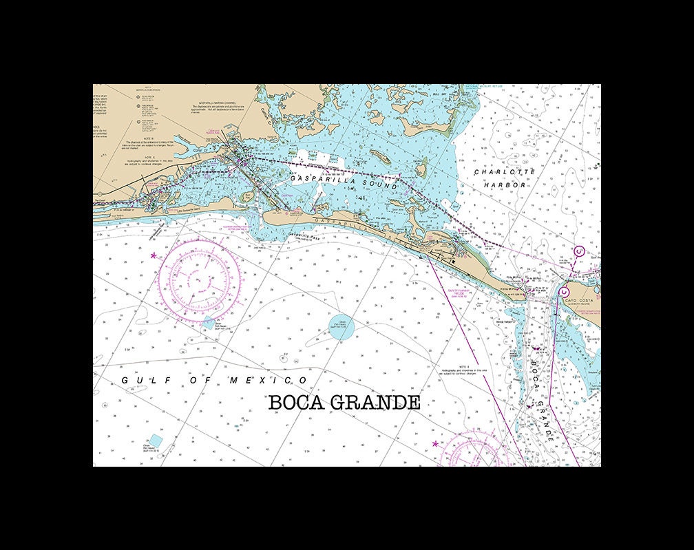 Boca Grande, Map of Florida, Round or Square Coasters, Fisherman Gift ...