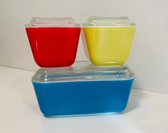 Pyrex Primary Colors Refrigerator Set - Etsy