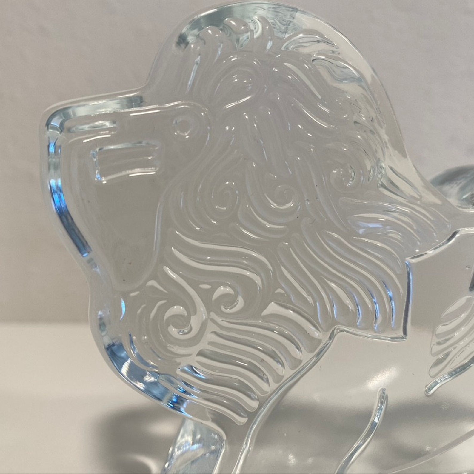 Vintage Dansk Crystal Zoo Lion Paperweight Circa 1970-1979 - Etsy