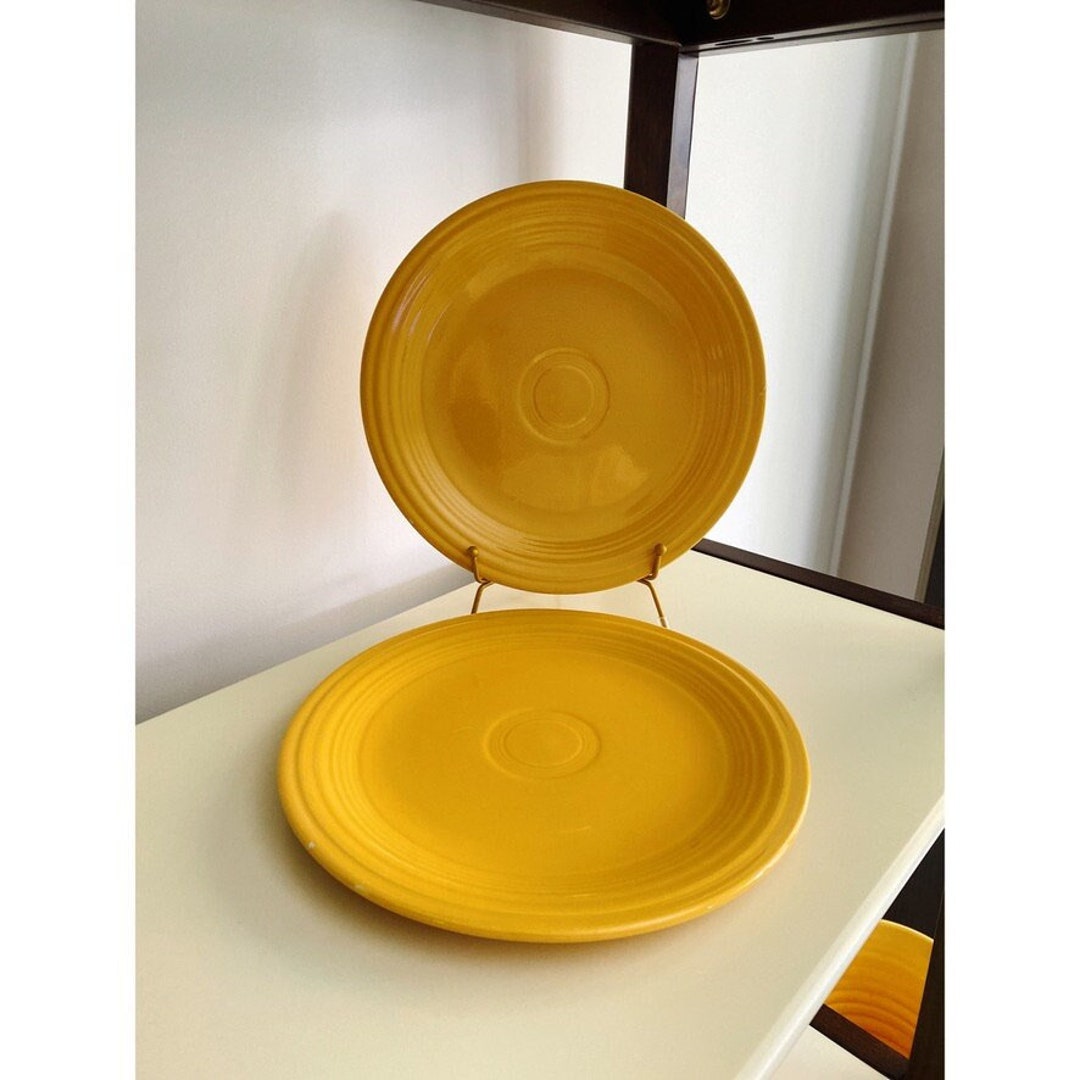 Set of 2 Vintage Yellow 9.5" Fiestaware Dinner Plates - Etsy.de