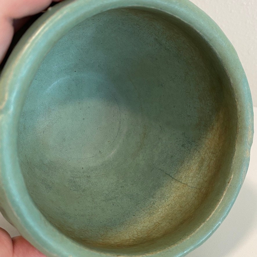 Vintage Nelson Mccoy Pottery Co Small 4 Matte Green - Etsy