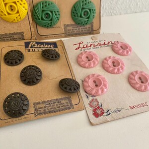 Vintage Lansing and Prevue Buttons on Original Card Backs Circa 1930 ...