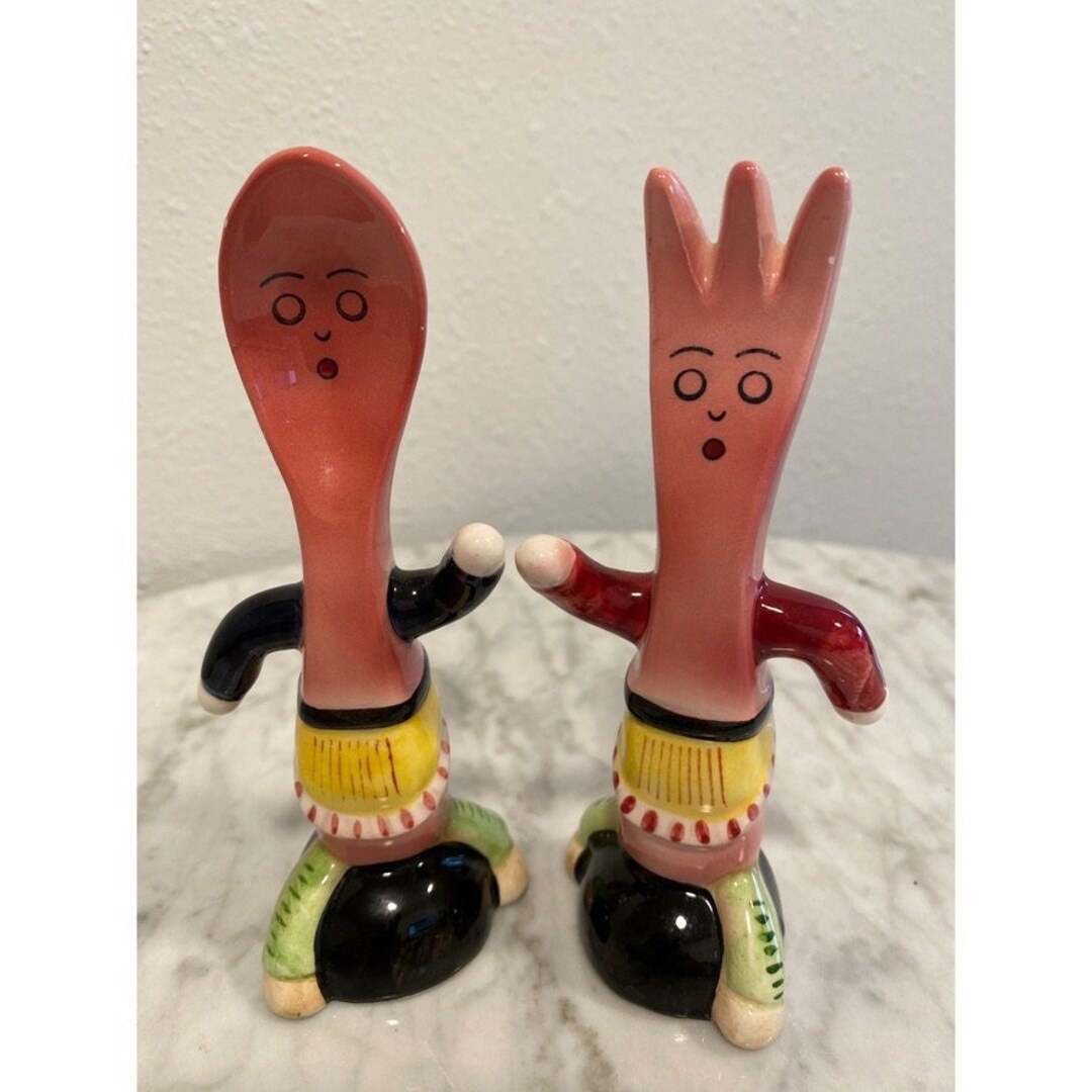 Vintage 1983 Fork and Spoon Salt and Pepper Shakers - Etsy