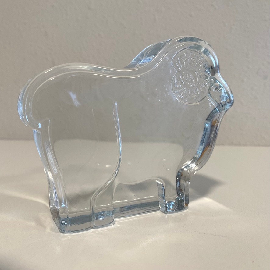 Vintage Dansk Crystal Zoo Ram Paperweight Circa 1970-1979 - Etsy