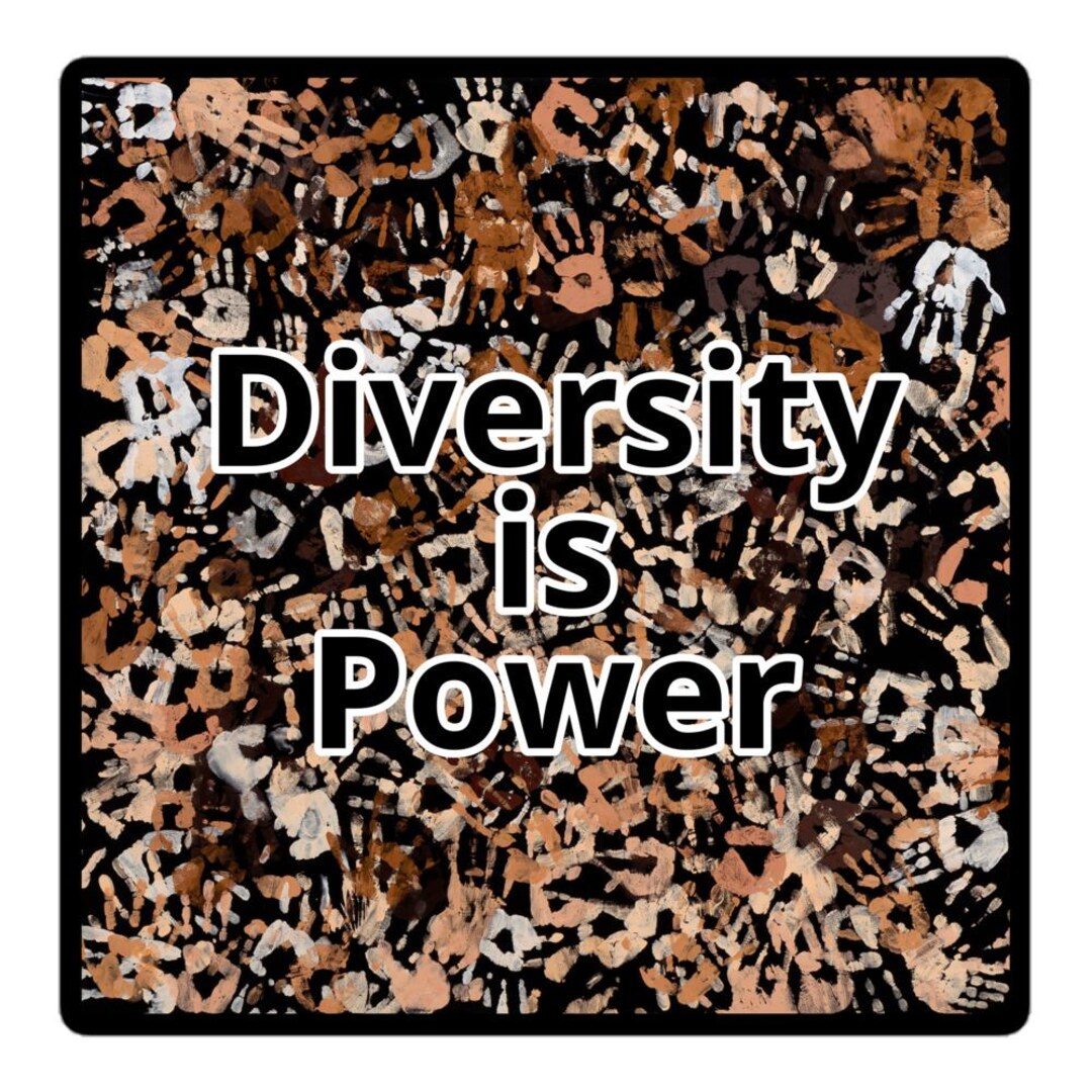 Diversity is Power Diversity Handprints Bubble-free Stickers - the Hand ...