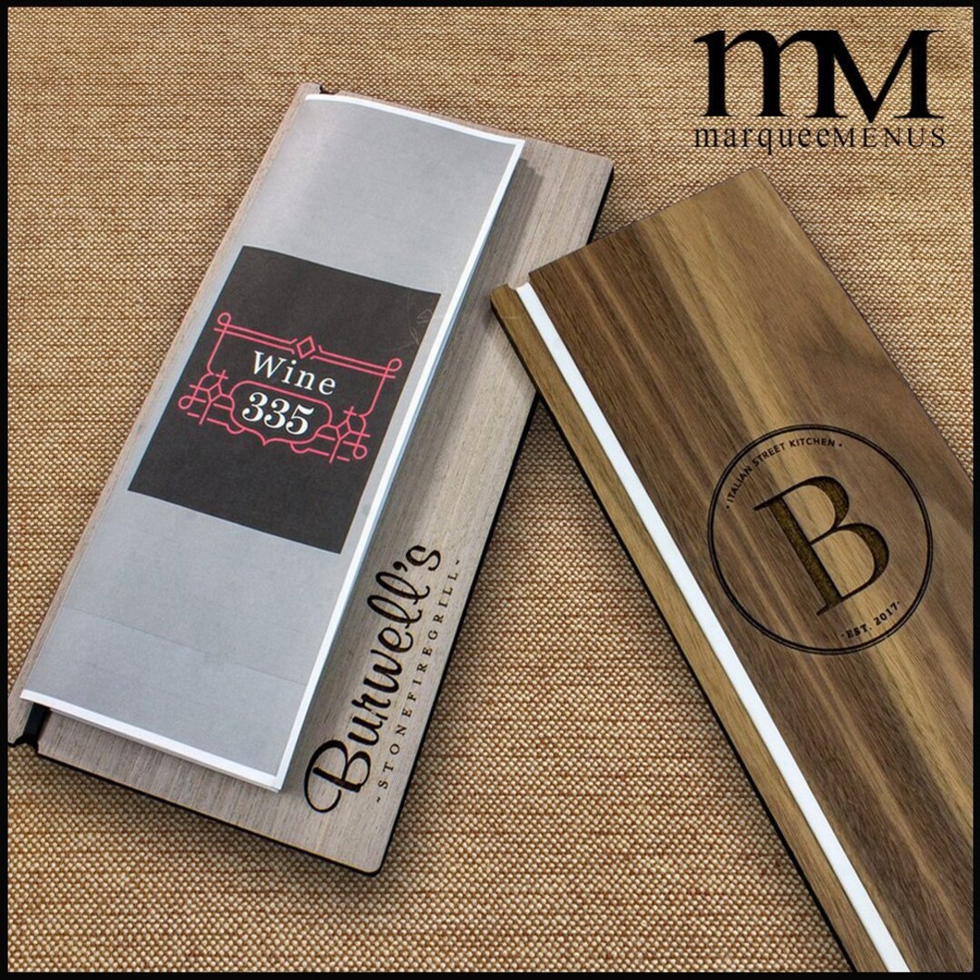 Custom Menu Holder With Vertical Silicone Bands - Etsy