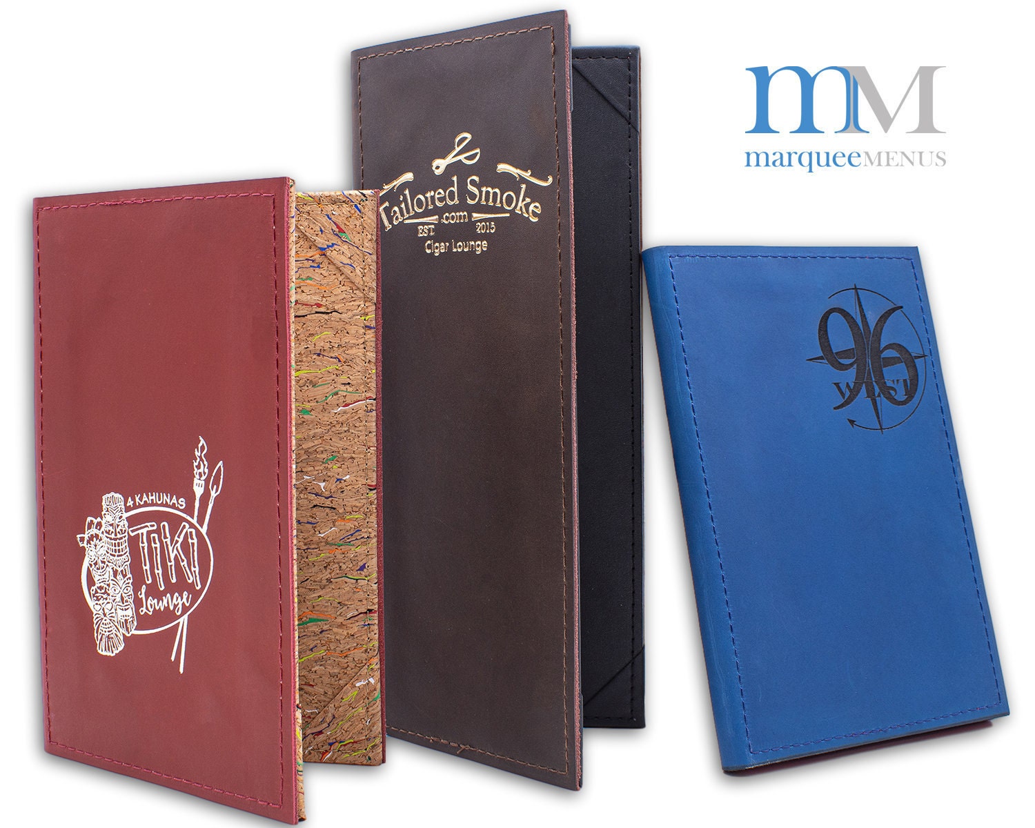 Custom Leather and Fabric Menu Cover With Corner Tab Inserts free Laser ...