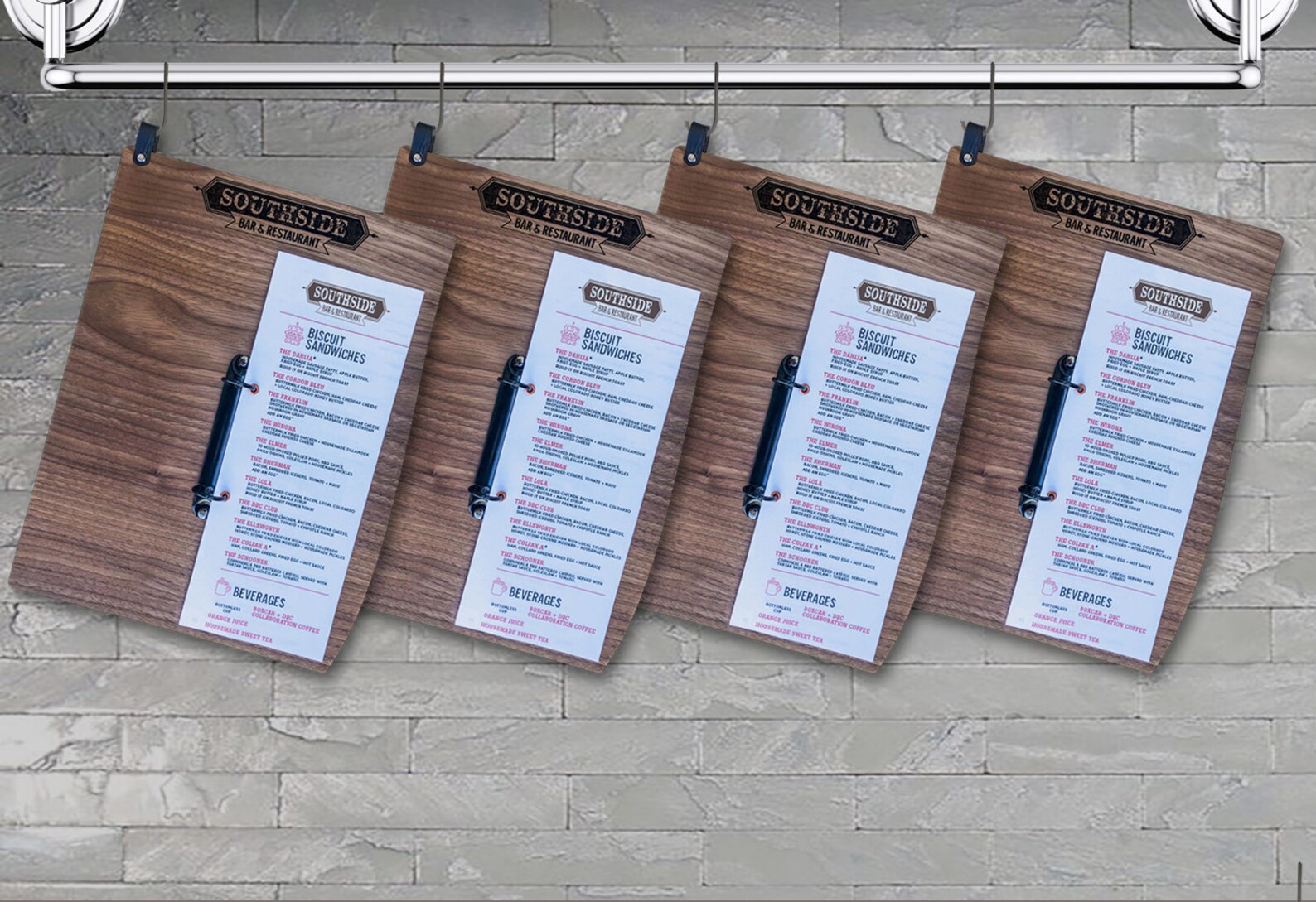 Custom Menu Holder With Vertical Silicone Bands - Etsy