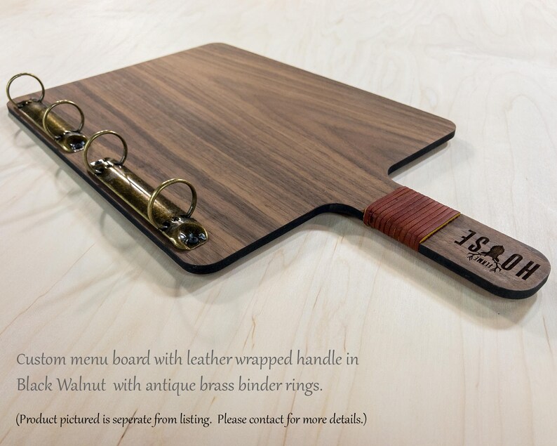 Custom Menu Holder With Binder Ring Mechanism FREE LASER - Etsy