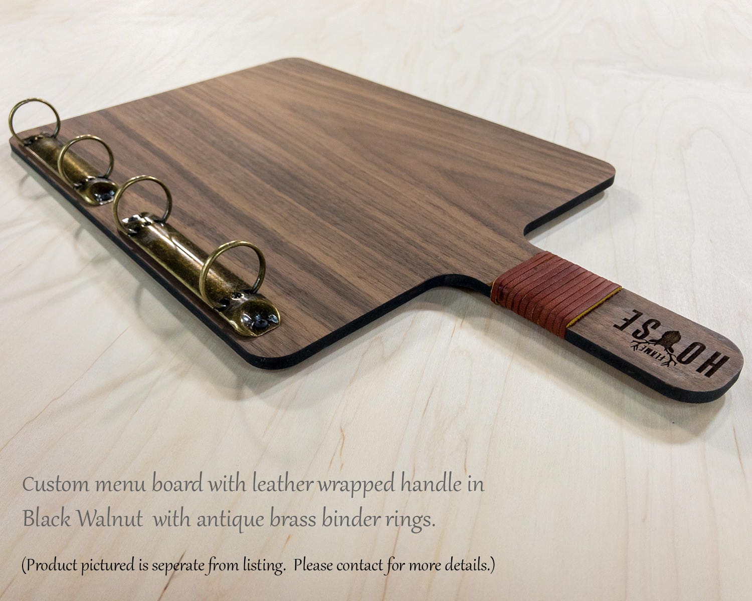 Custom Menu Holder With Binder Ring Mechanism FREE LASER - Etsy