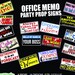 Office Memo Photo Prop Signs Double Sided Free Shipping - Etsy