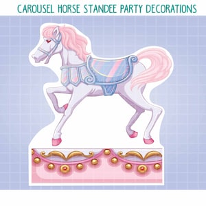 Carousel Pastel Party Decoration Includes Easel Quick Ship - Etsy
