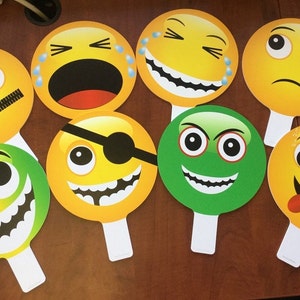 Emoji Party Fun Face Photo Props - Etsy