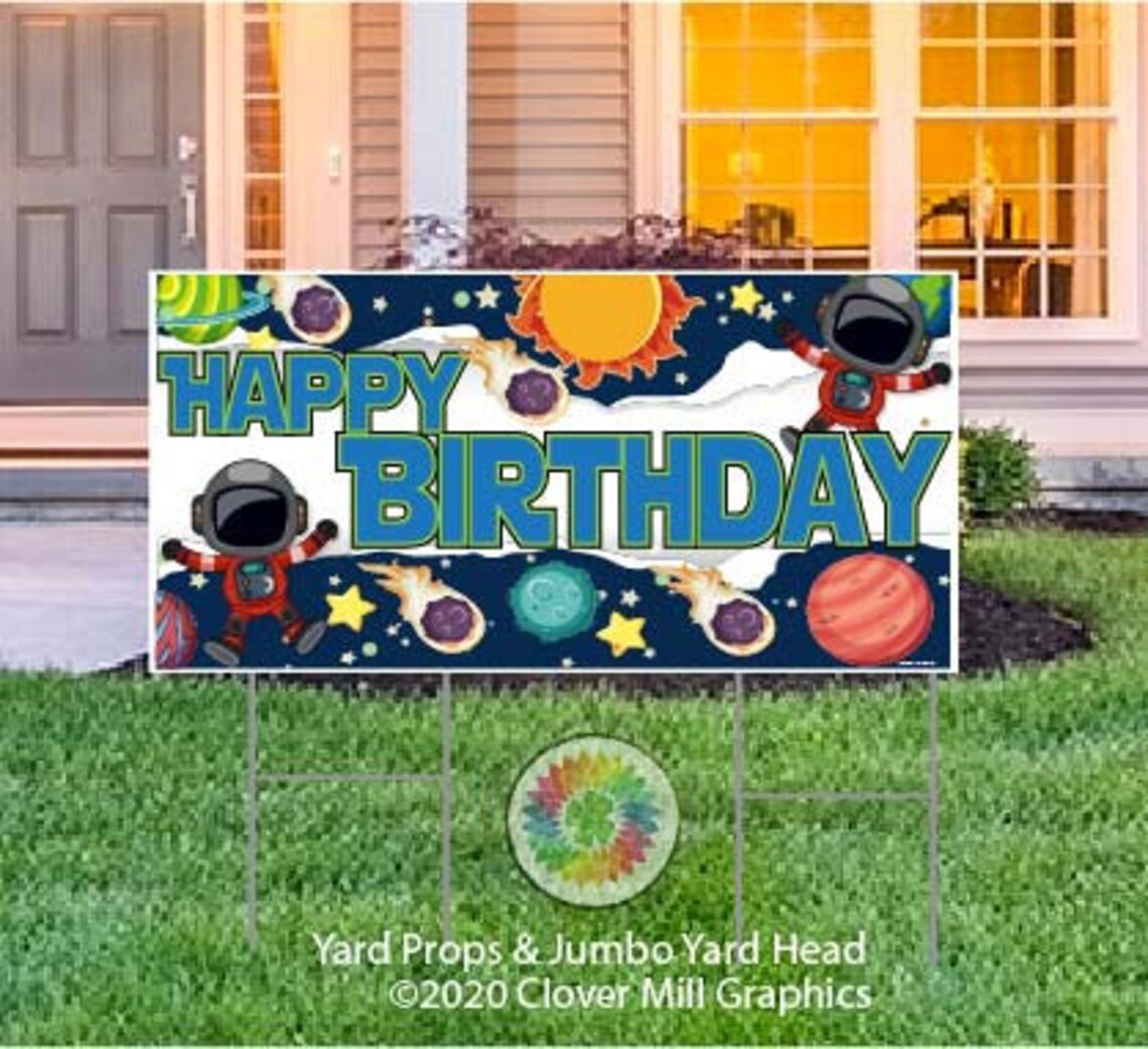 Customizable Jumbo Yard Sign or Banner Space Theme Kids | Etsy