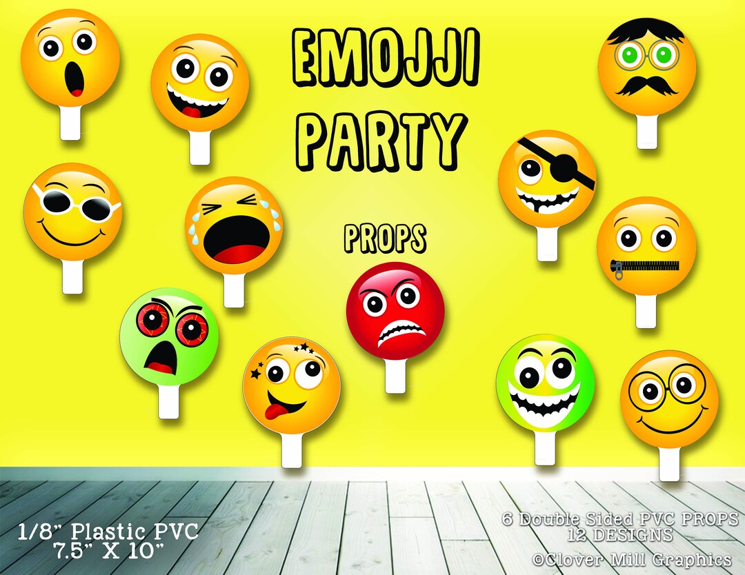 Emoji Party Fun Face Photo Props - Etsy