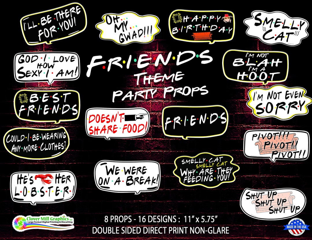 Friends TV Show Theme Party Prop Signs FREE SHIPPING - Etsy
