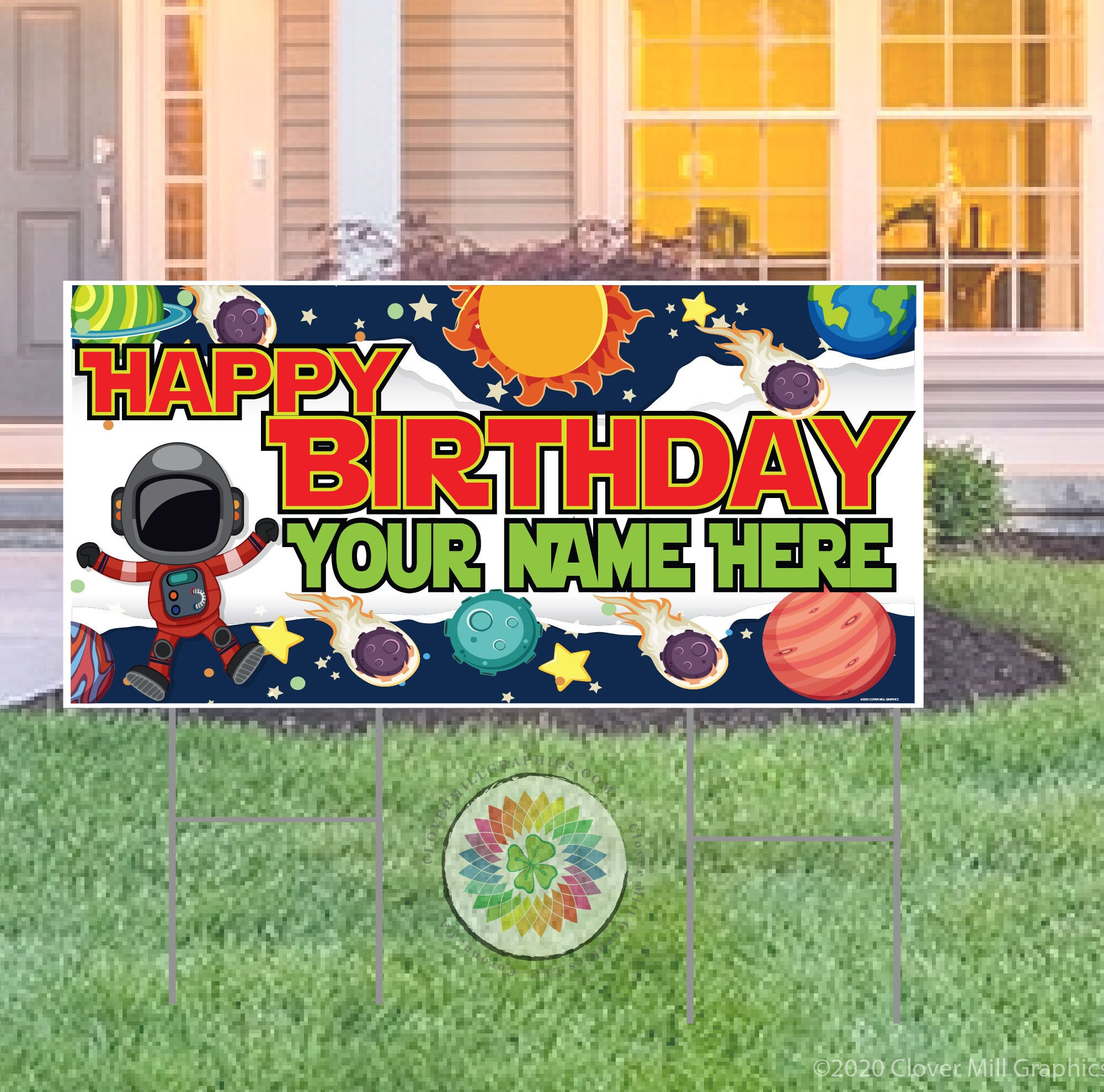 Customizable Jumbo Yard Sign or Banner Space Theme Kids | Etsy