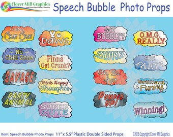32 Class High School Reunion Photo Props / Speech Bubbles / Homecoming ...
