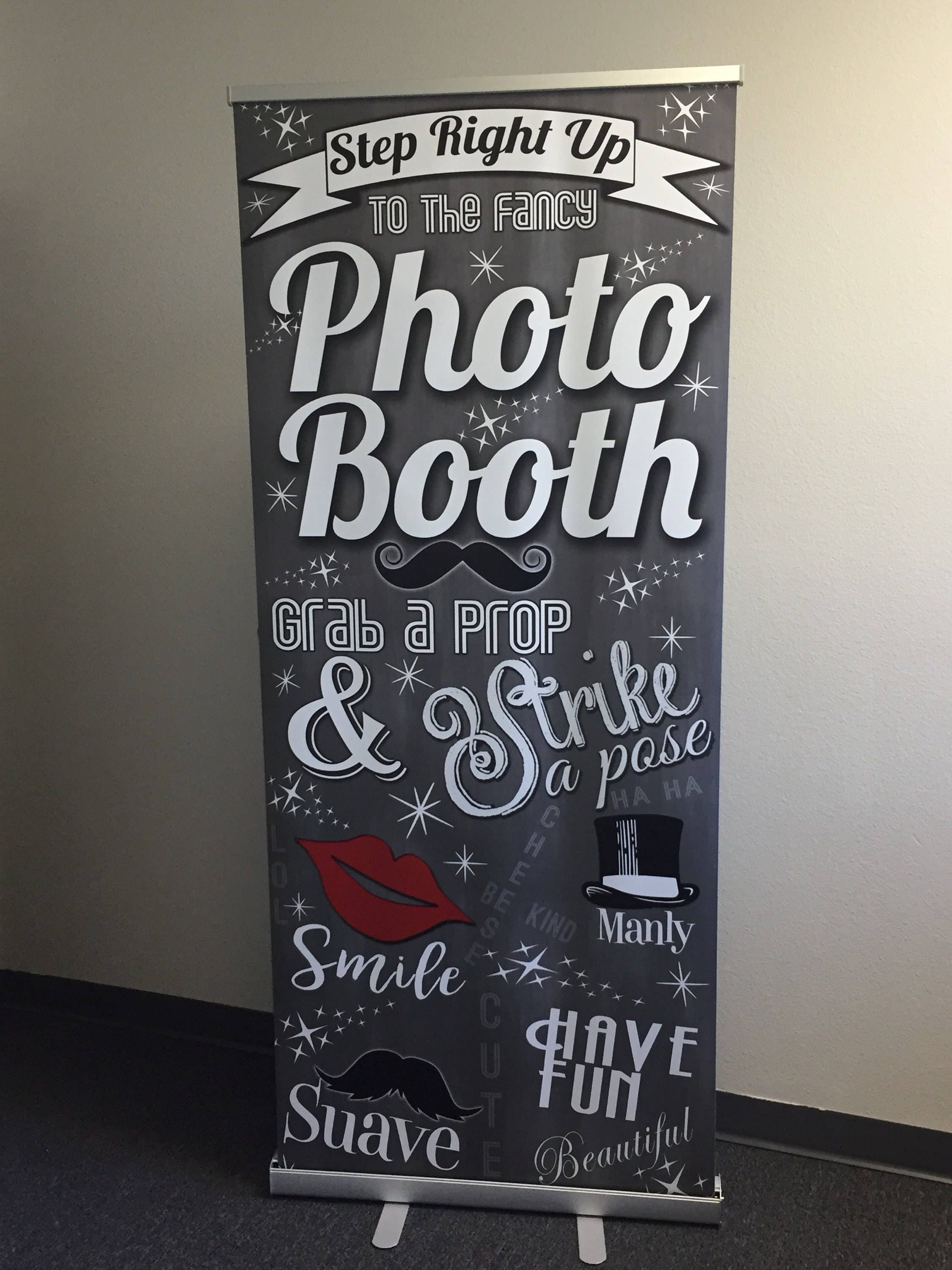 Retractable Photobooth Banner Display Sign Customizable - Etsy