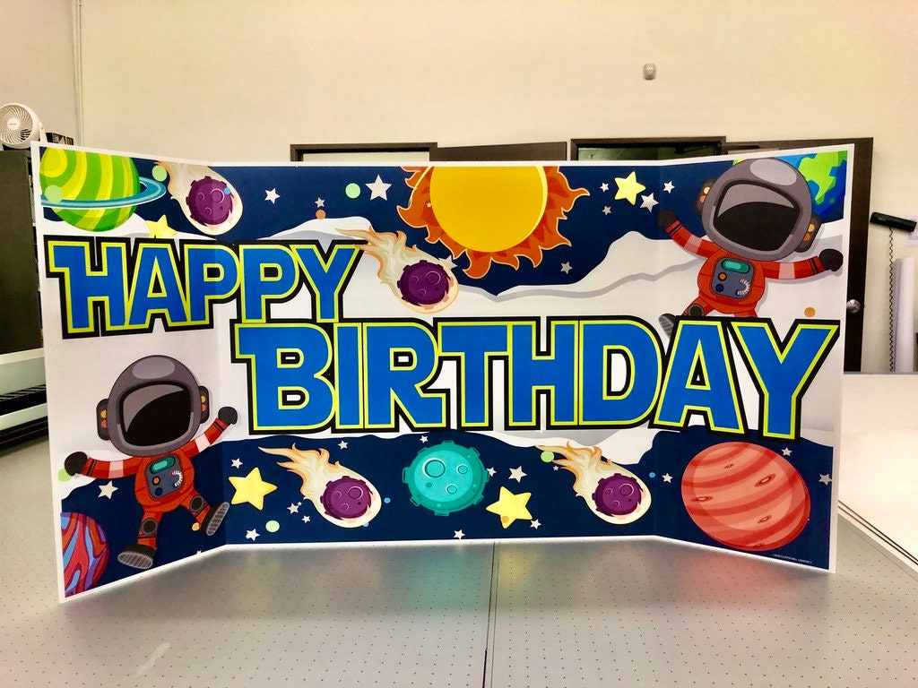 Customizable Jumbo Yard Sign or Banner Space Theme Kids | Etsy