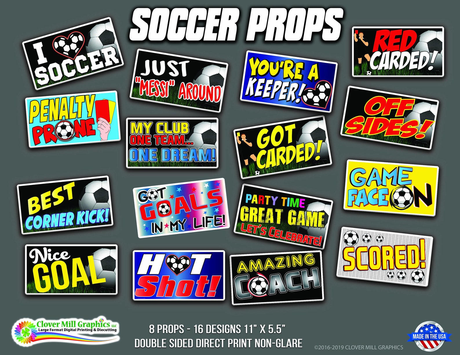 Soccer Party Photo Props | Etsy