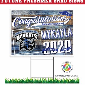 8th Grade Middle School Graduation Class of 2025 Photo Logo Custom Yard ...