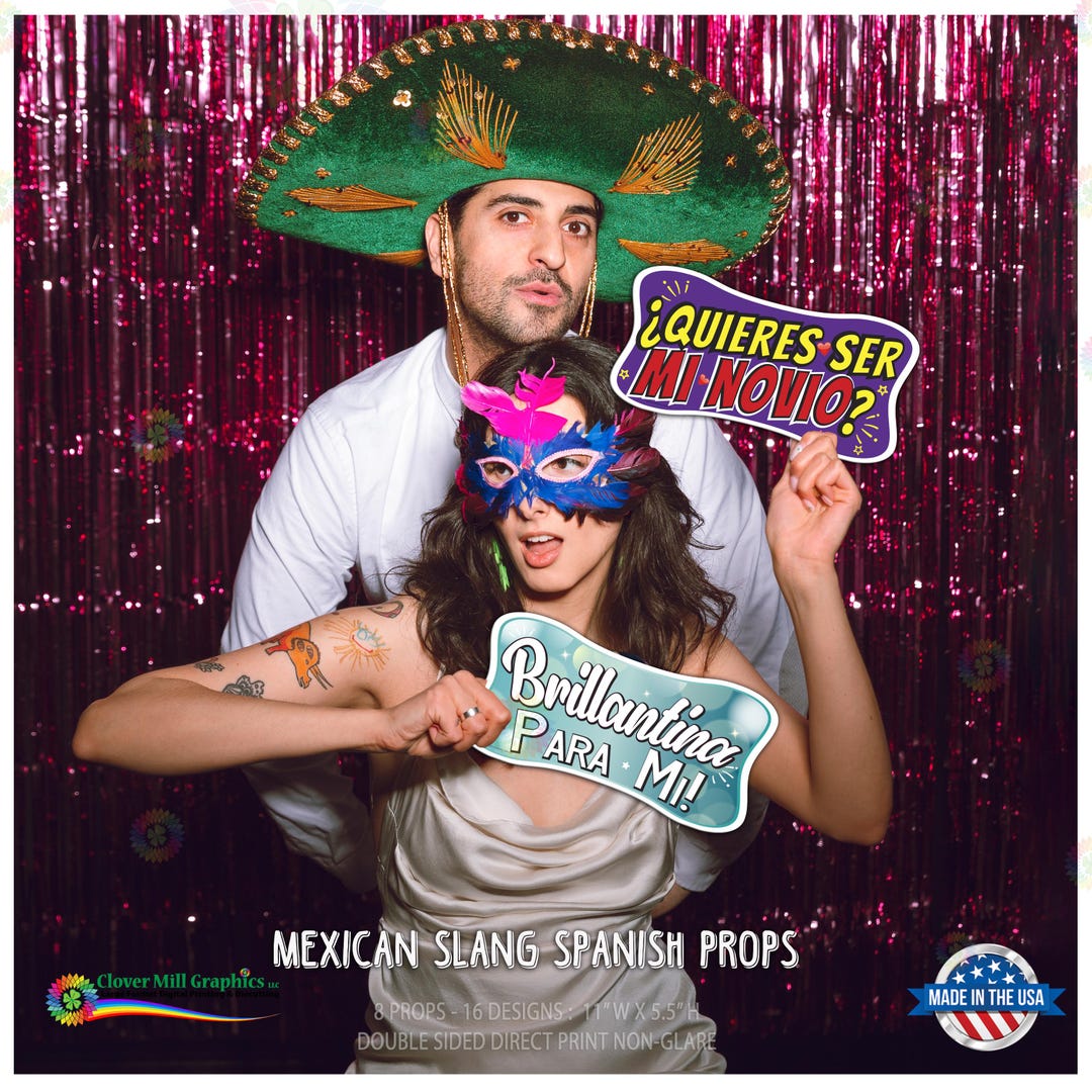 Mexican Slang Spanish Party Photo Booth Props - Etsy