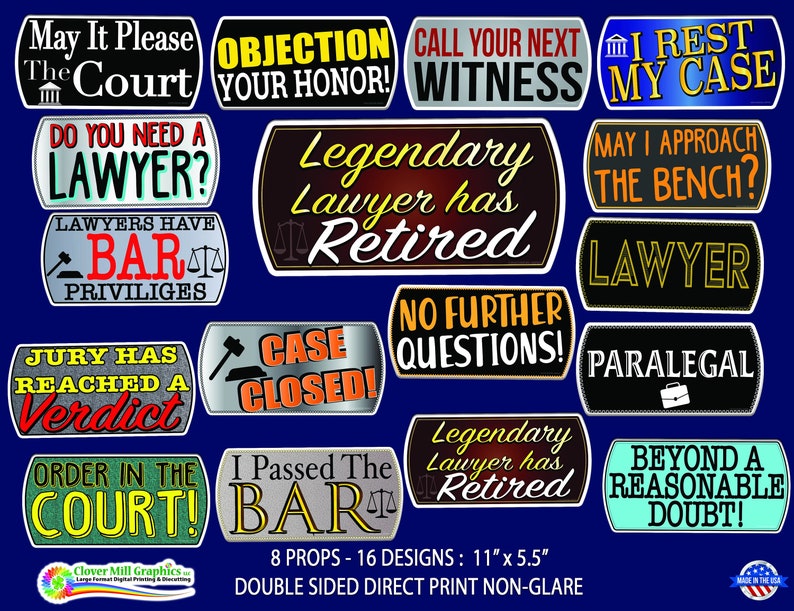 Lawyer Passed the Bar Legal Theme Party Photo Prop Signs | Etsy