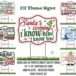Elf Movie Theme Christmas Yard Signs Quick Ship - Etsy
