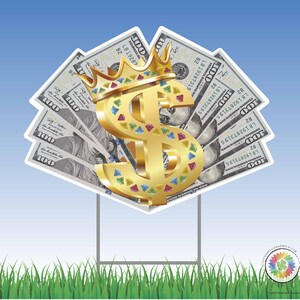 Money Dollar Sign Yard Sign Bling - Etsy