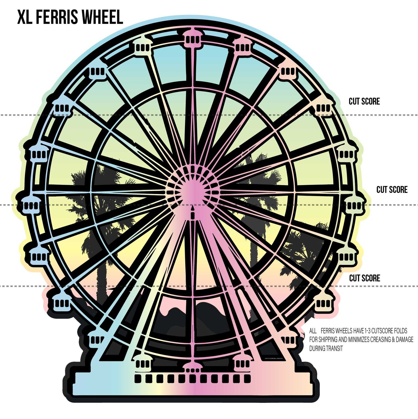 Festival Ferris Wheel Pastel Party Decoration Includes Easel - Etsy