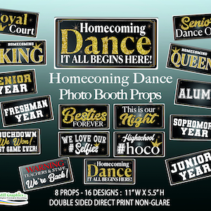High School Homecoming Dance Photo Booth Props - High School Dance ...