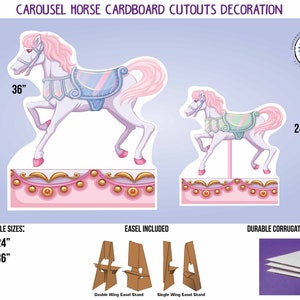 Carousel Pastel Party Decoration Includes Easel Quick Ship - Etsy