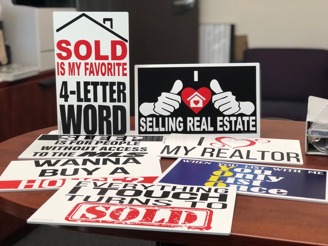 REALTOR REAL ESTATE Theme Party Photo Prop Signs - Etsy