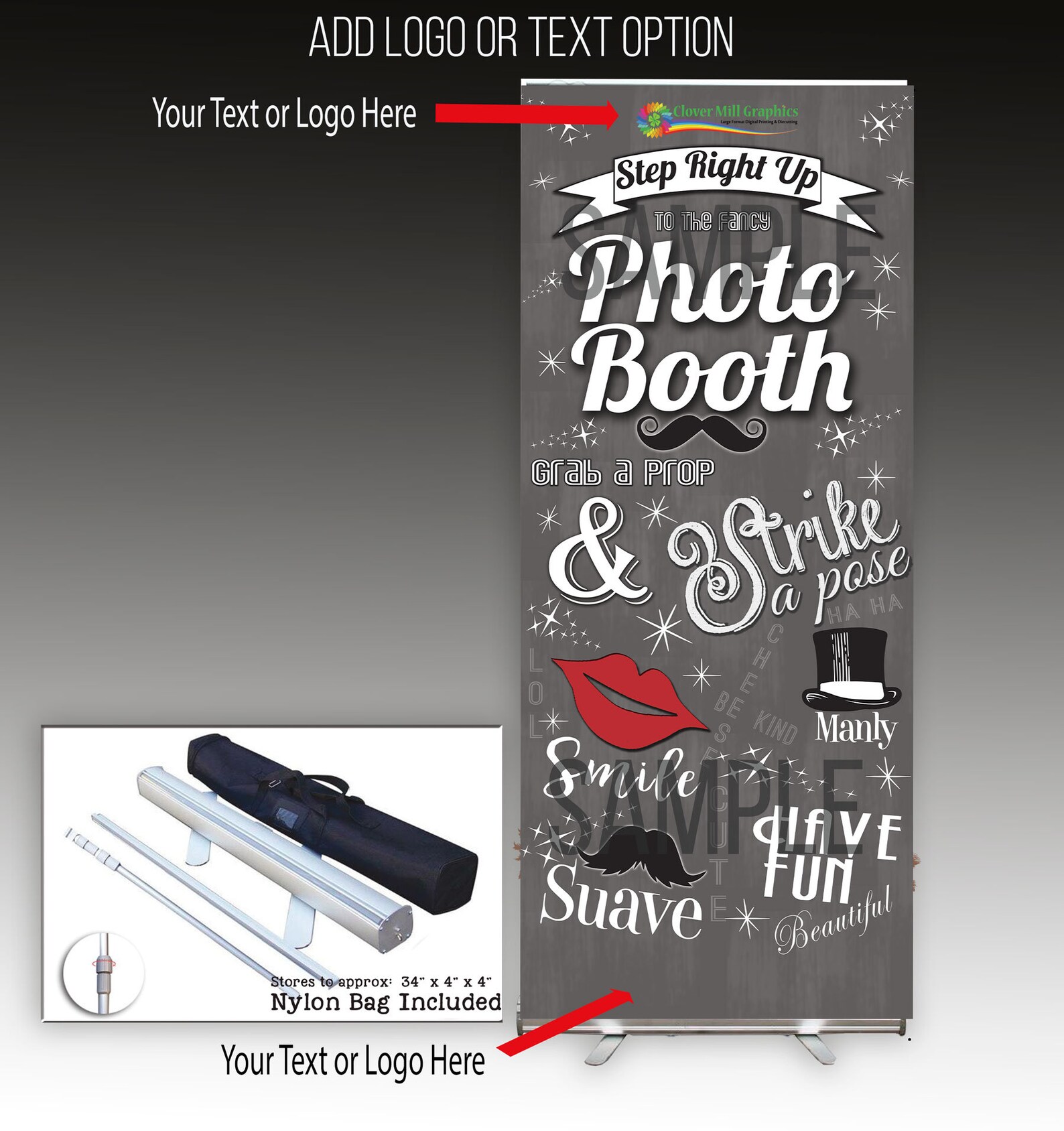 Retractable Photobooth Banner Display Sign Customizable - Etsy