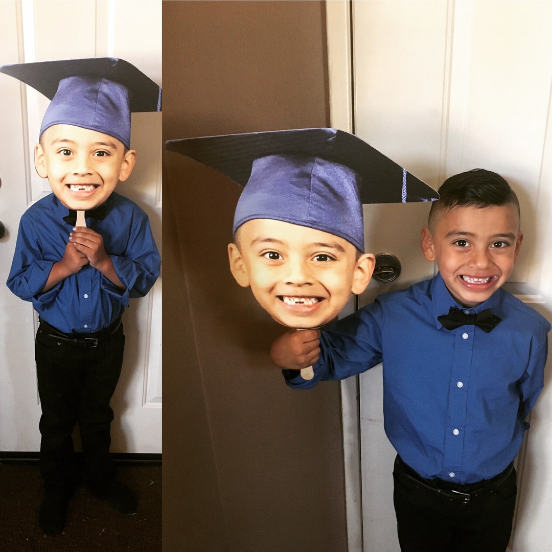 Grad Face Fans Graduation Faces on a Stick Class of 2024 - Etsy España