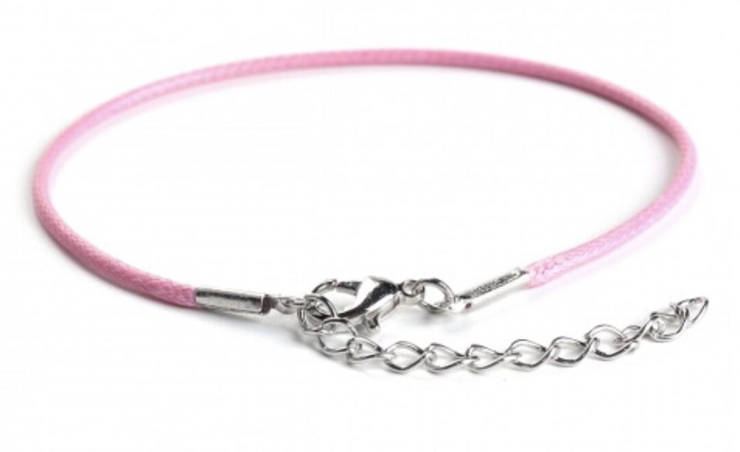 5 X Pink Waxed Cotton Bracelet - Etsy UK