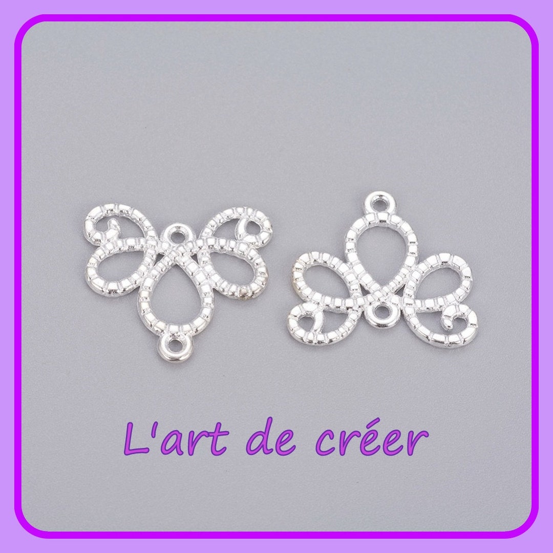 10 Connectors Lustre , Chandelier , Flower , Silver Color - Etsy