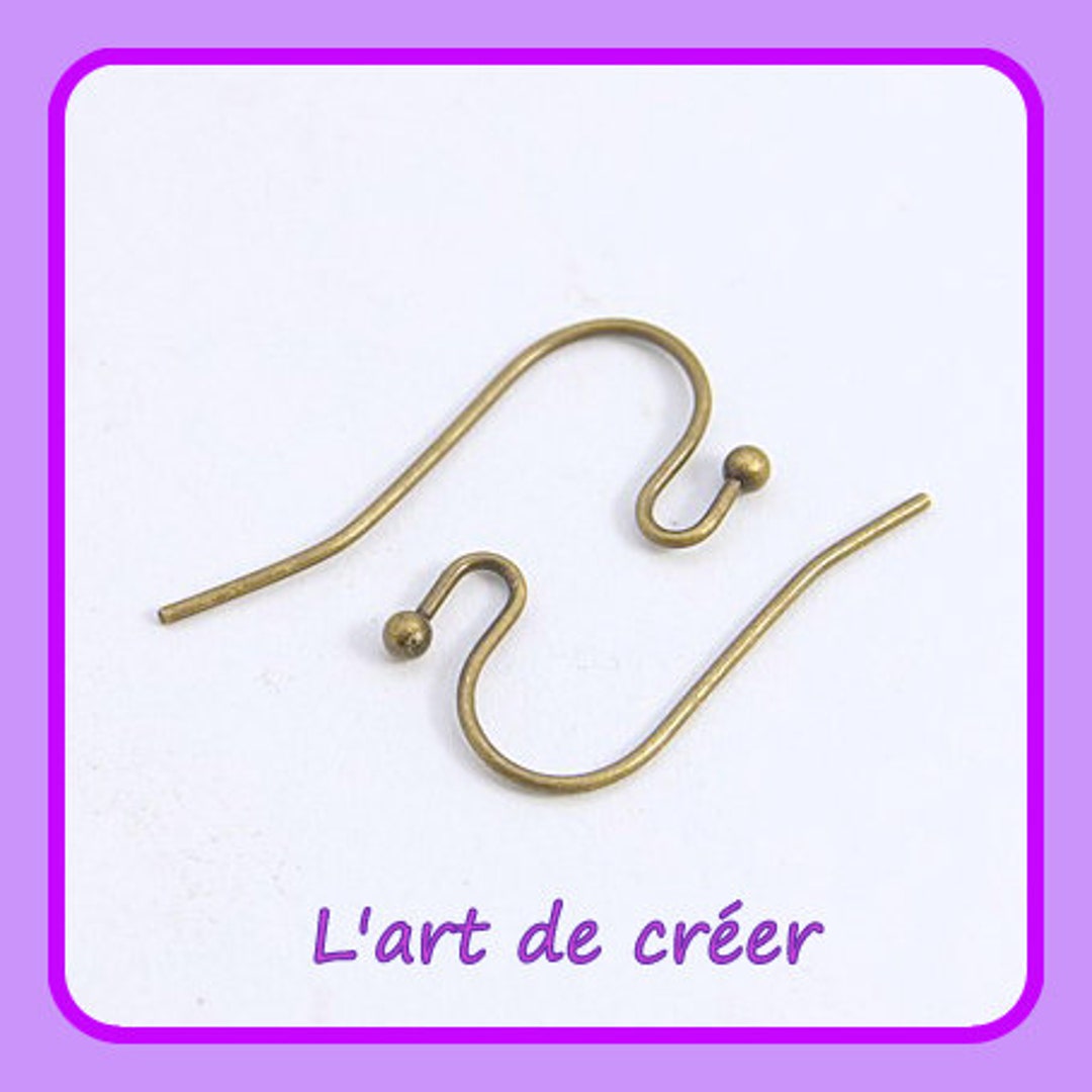 Set of 30 Hook Sleepers or 15 Pairs of Earrings, Bronze, Brass - Etsy
