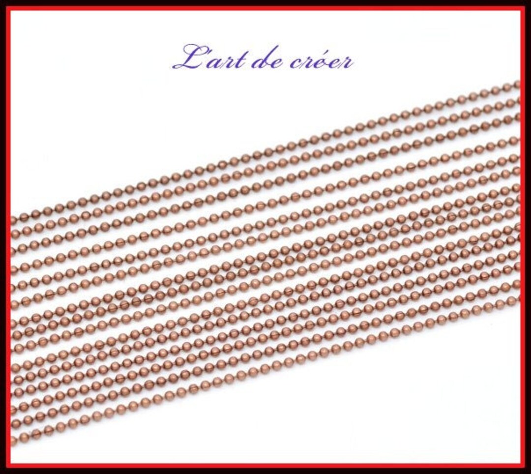 10 Meters Chain Balls Metal Copper -1.5 Mm - Etsy