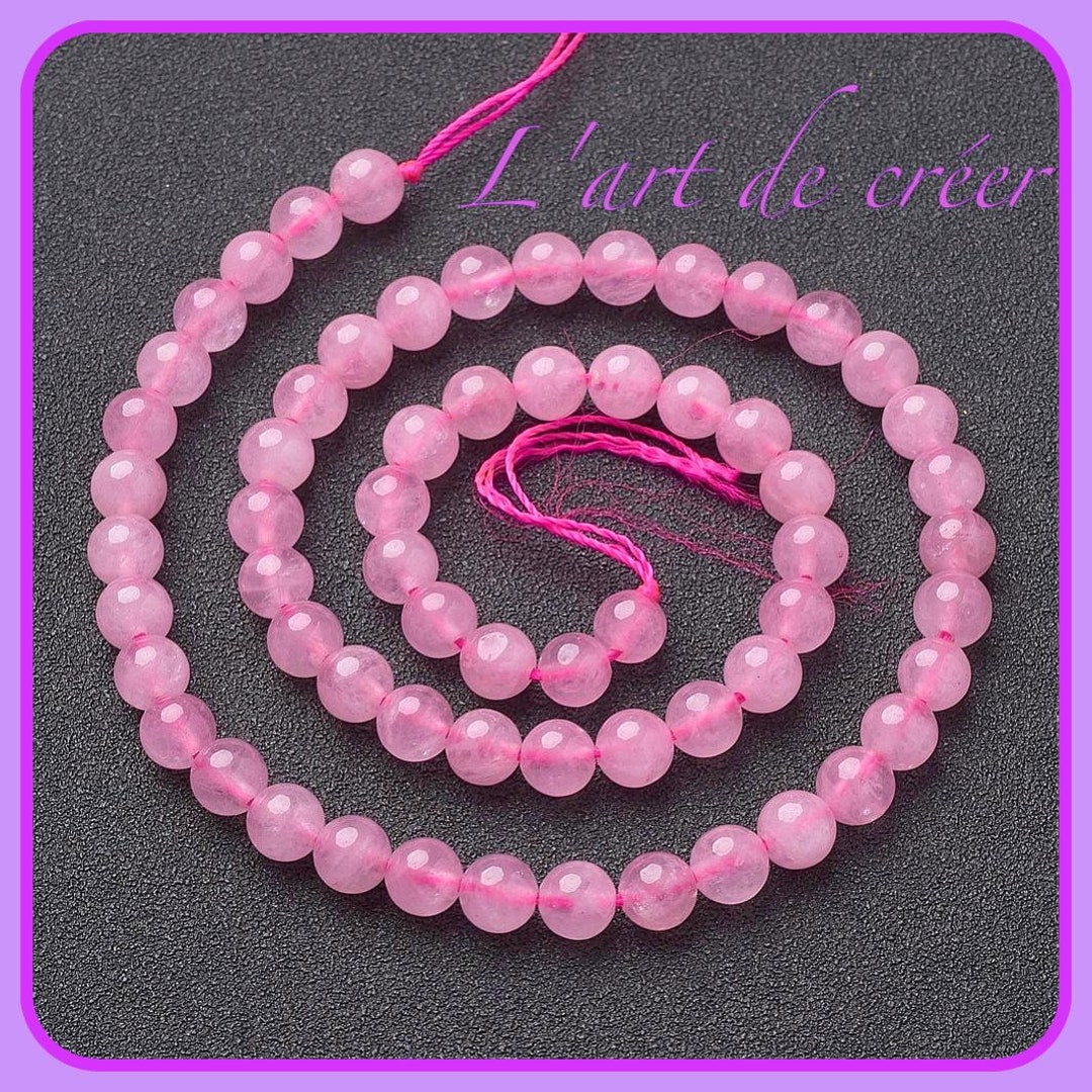 10 Perles Quartz Rose ronde 6 mm -Grade A , pierre naturelle - Etsy France