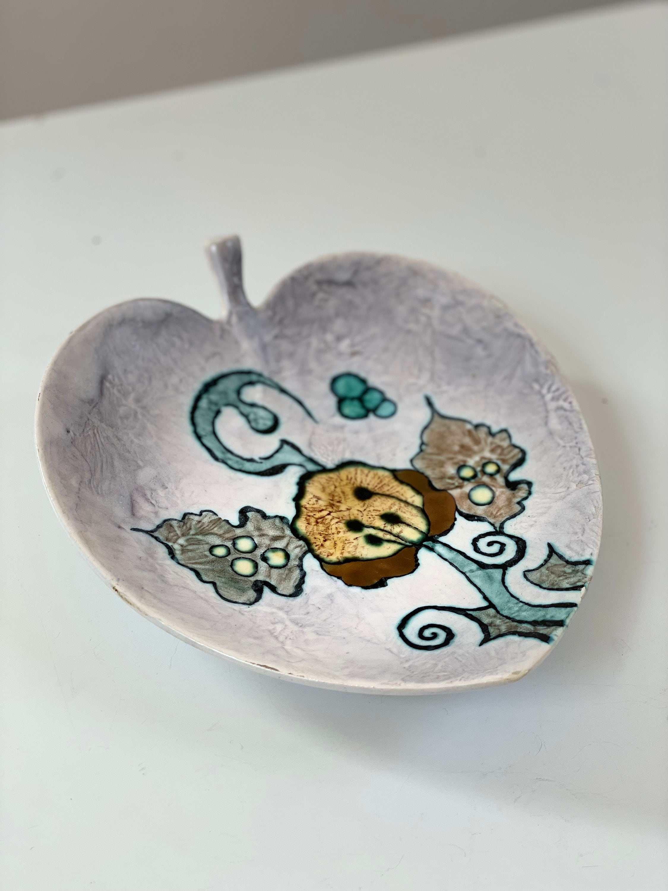 Vintage FLORA GOUDA Plateel Ceramic Leaf Shaped Plate Dish - Etsy