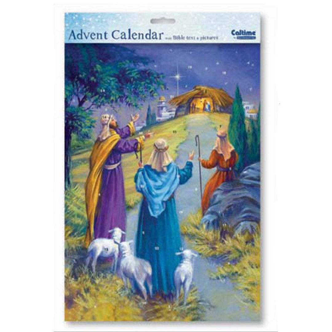 Starry Night Shepherds Following Star Religious Advent Calendar 24 X 35 ...